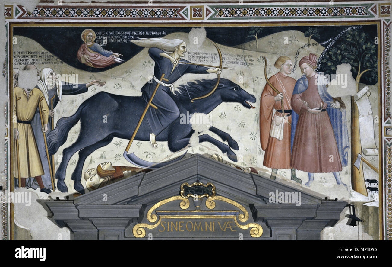 0744 010 . Inglese: Questo xiv secolo affresco del Trionfo della Morte ...