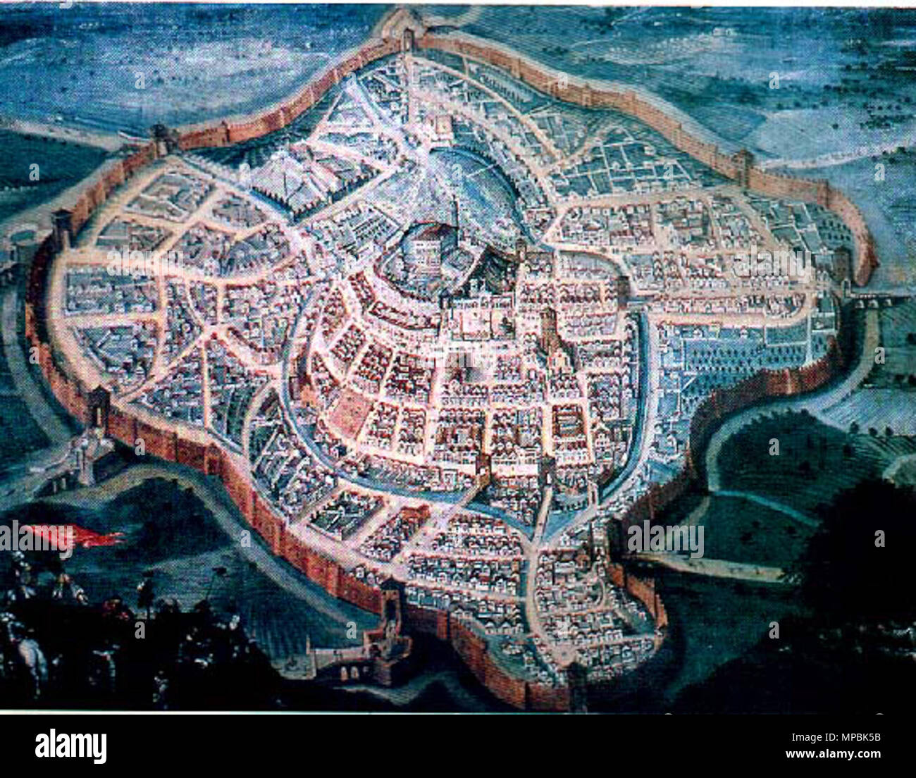. Mappa di Udine/pianta prospettica, 1650 (?), attribuita a Joseph ...