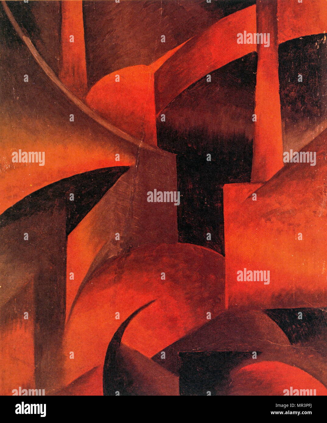 Fabbrica di rosso, 1919, da Sandor Bortnyik. , Costruttivista pittura ...