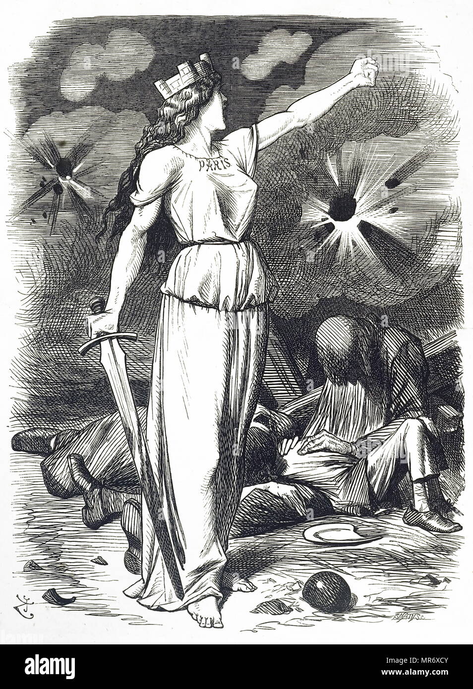 Cartoon commentando l assedio di Parigi, che ha avuto luogo durante la ...