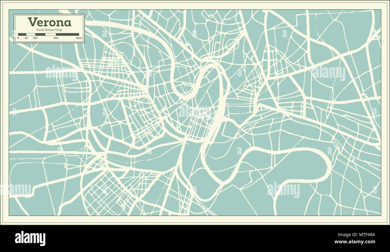 Vettore di mappa di verona immagini e fotografie stock ad alta ...