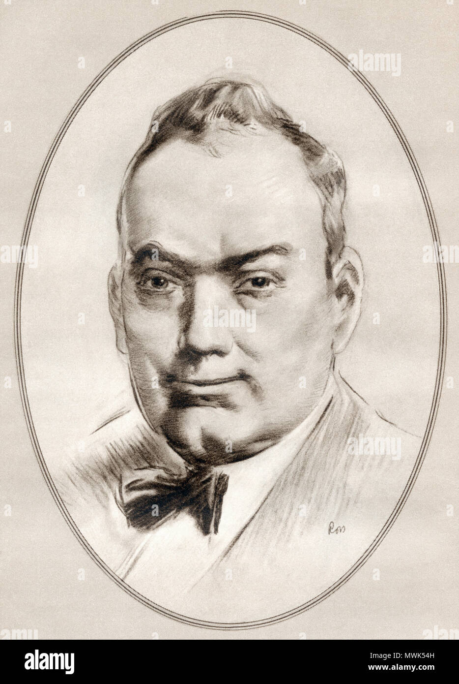 Enrico Caruso, 1873 - 1921. Italiano Tenore lirico. Illustrazione da ...