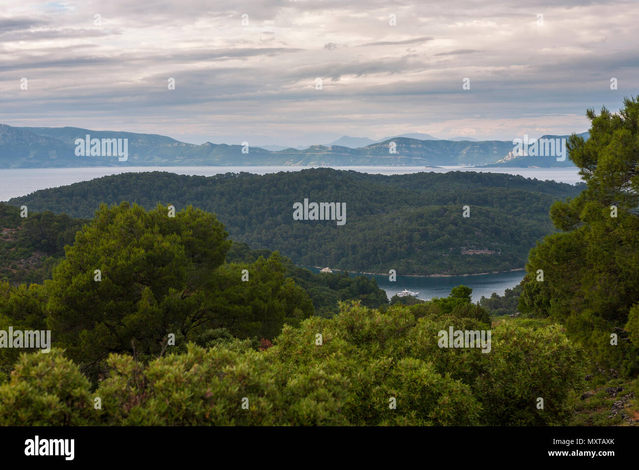 Vista verso la penisola di Peljesac da Veliki Gradac, Parco Nazionale ...