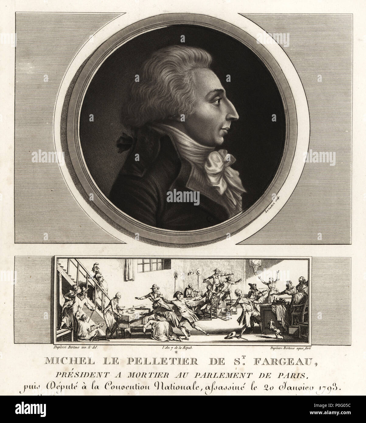 Louis-Michel le Peletier, marchese di Saint-Fargeau (1760-1793), uomo ...