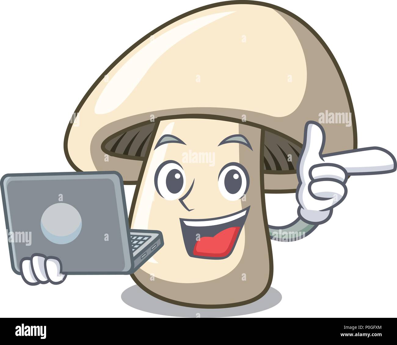 Cartoon happy cute champignon mushroom immagini e fotografie stock ad ...