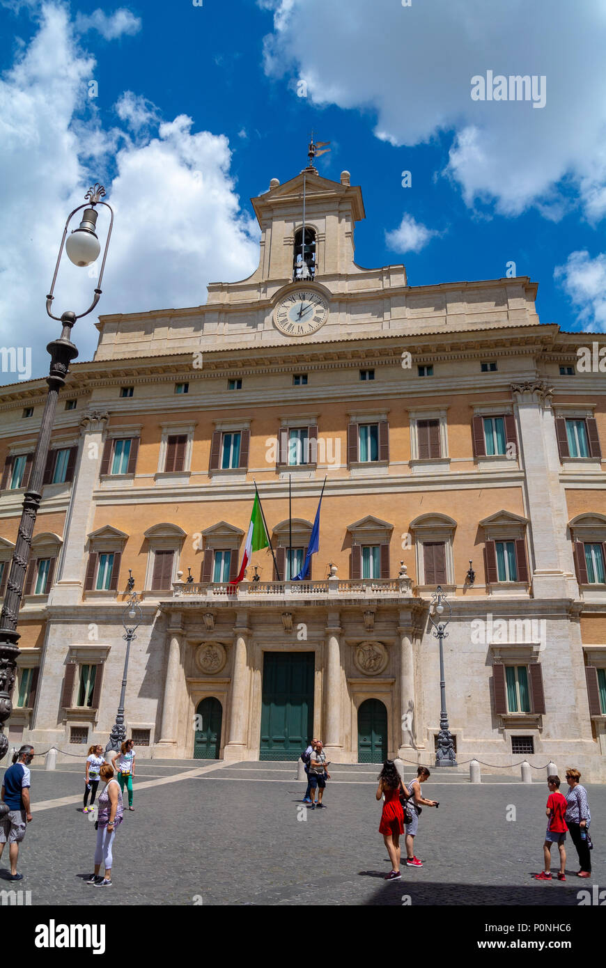 Palazzo Montecitorio, il Palazzo del Parlamento, Roma, Lazio, l'Italia ...
