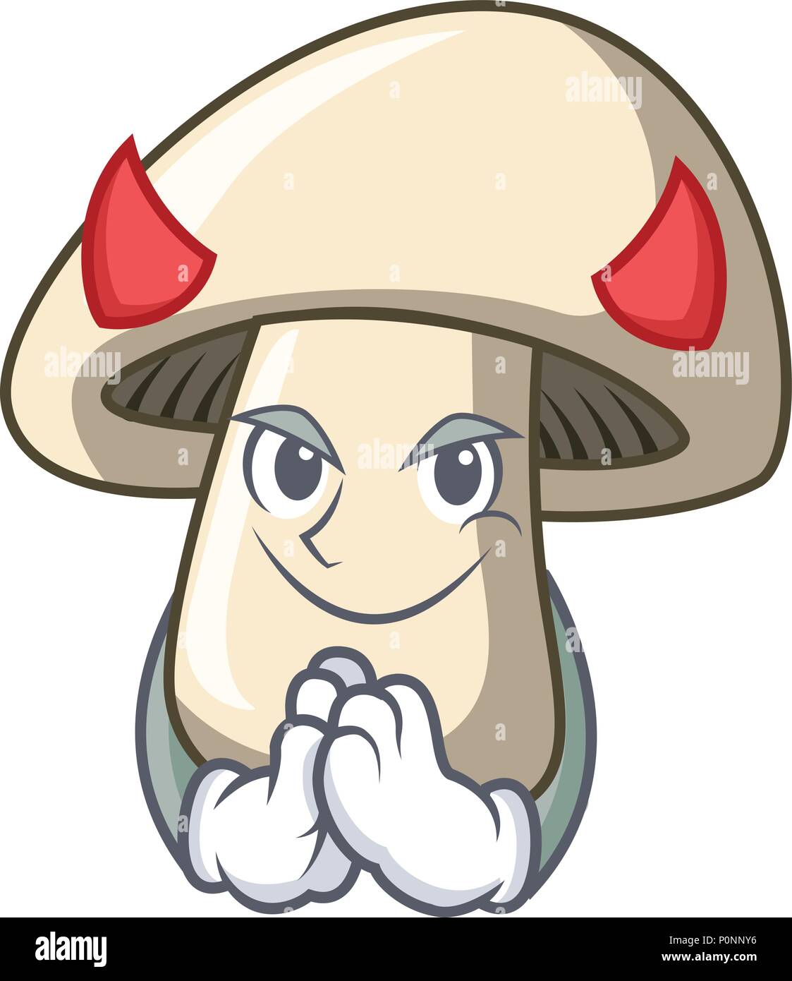 Cartoon happy cute champignon mushroom immagini e fotografie stock ad ...