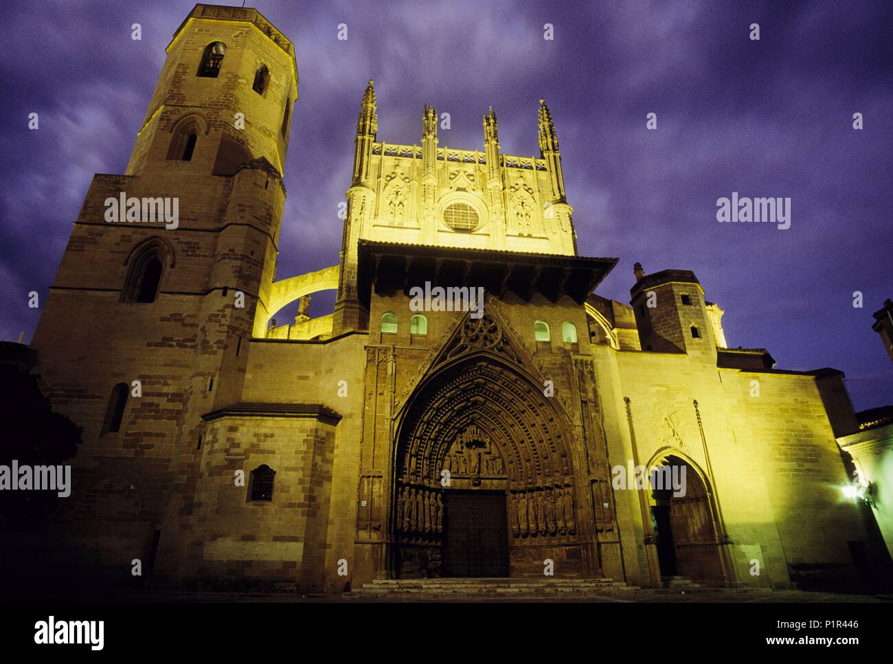 Facciata gotica della cattedrale huesca immagini e fotografie stock ad ...