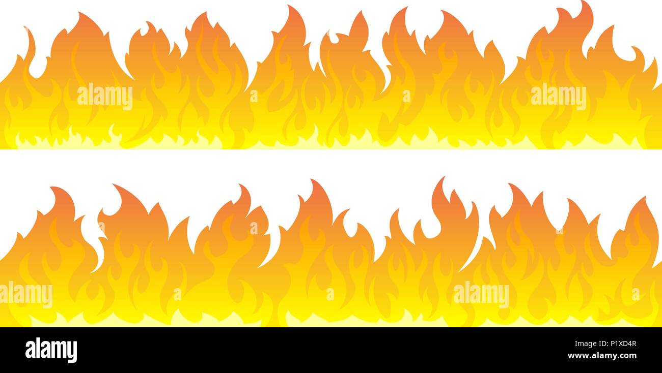 Fiamme di fuoco vector set. Linee di fuoco Immagine e Vettoriale - Alamy