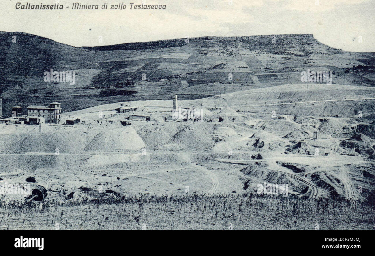 . Italiano: la Miniera Testasecca in una cartolina d'epoca . prima di ...