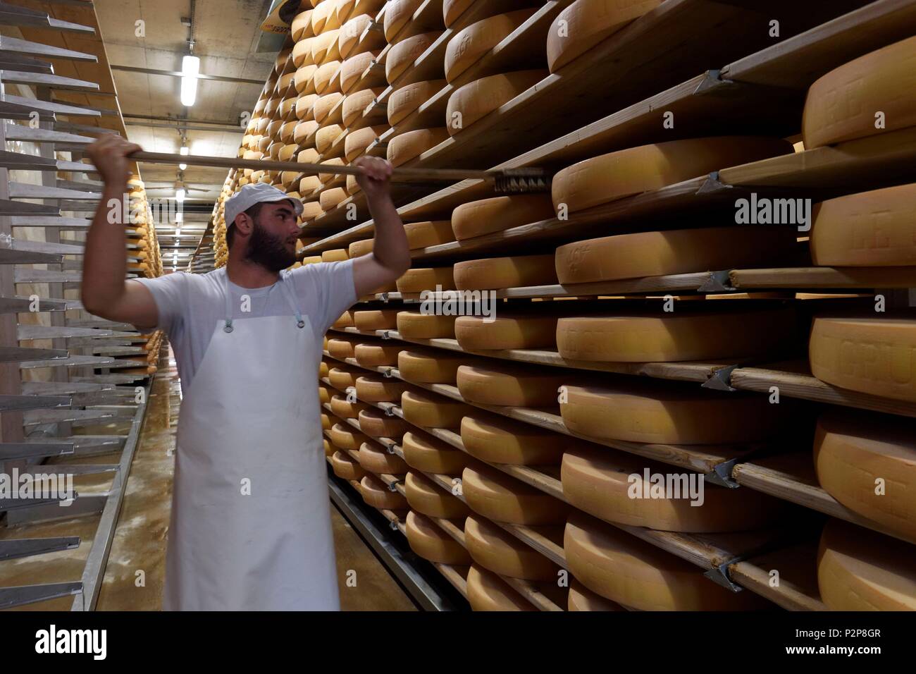 La Svizzera, nel Cantone di Friburgo, Gruyeres, la maison du gruyere ...