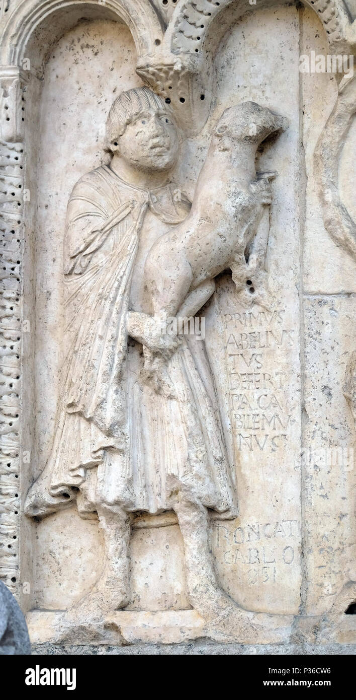 Piastra con Storie della Genesi: Storia di Abele e Caino, il sacrificio ...