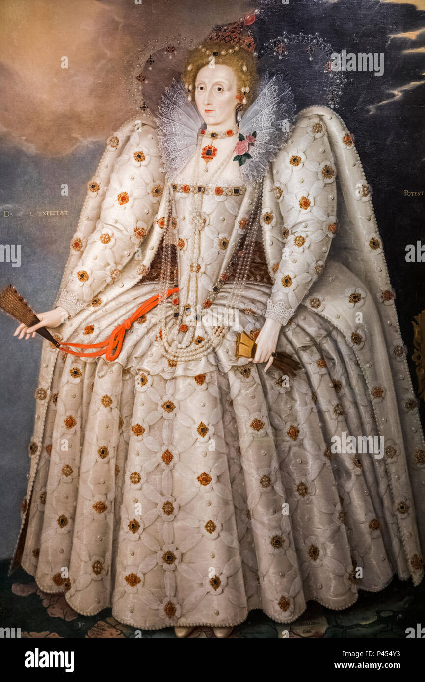 Ritratto della Regina Elisabetta 1 da Marchus Gheeraerts il giovane ...