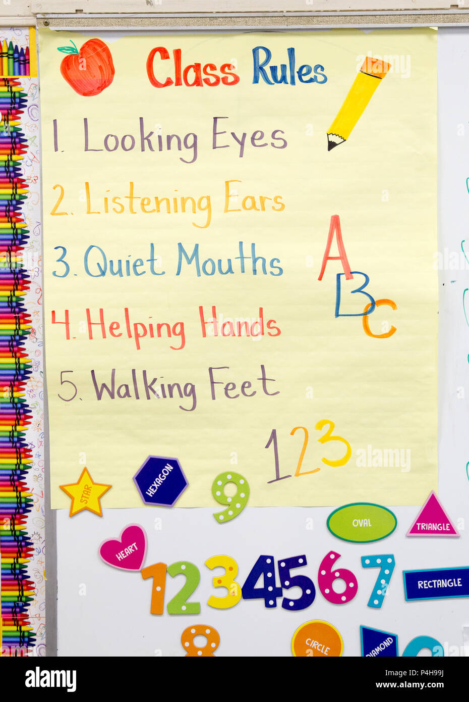 Classroom rules for kindergarten immagini e fotografie stock ad alta ...