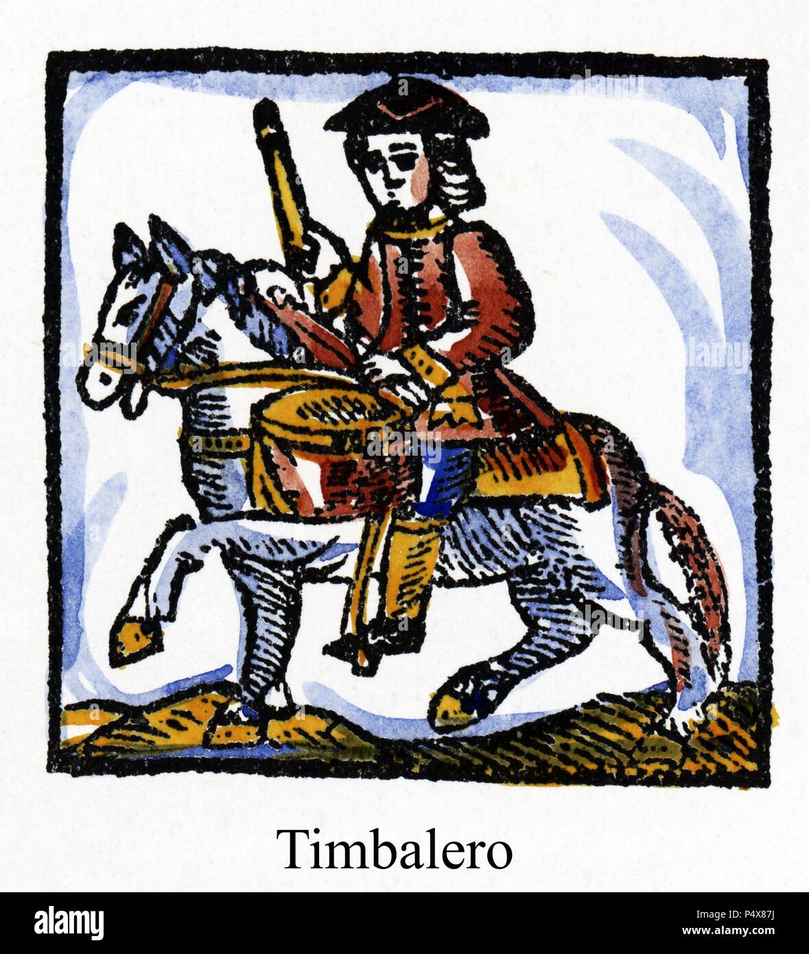 Catalunya. Folclore tradicional popolare. El Timbalero, persona que ...