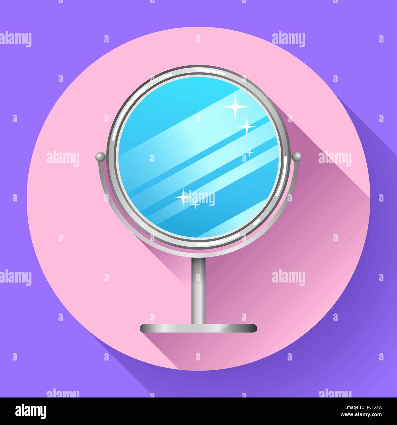 Cornice specchio d'argento Immagini Vettoriali Stock - Alamy