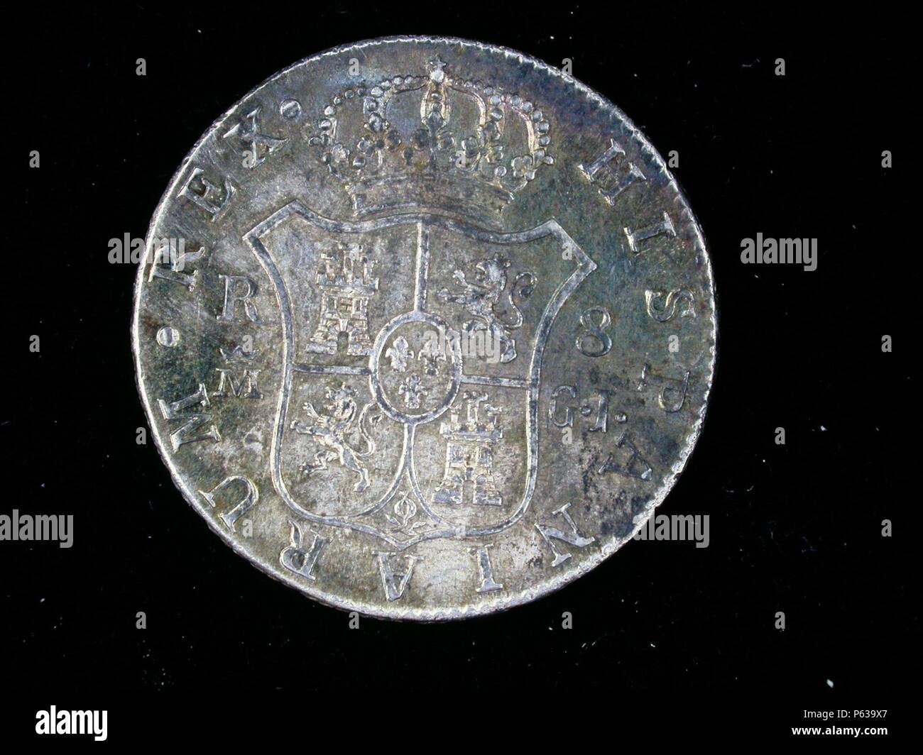 NUMISMATICA. MONEDA MODERNA. VEINTE REALES DE VELLON de Plata de ...