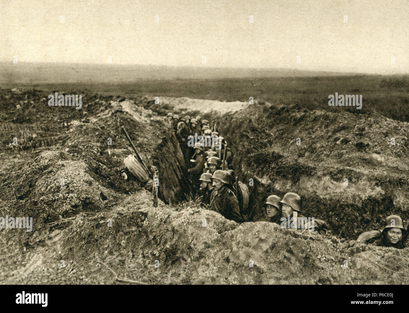 Trincea, i soldati tedeschi, la battaglia della Marna, ww1, la prima ...