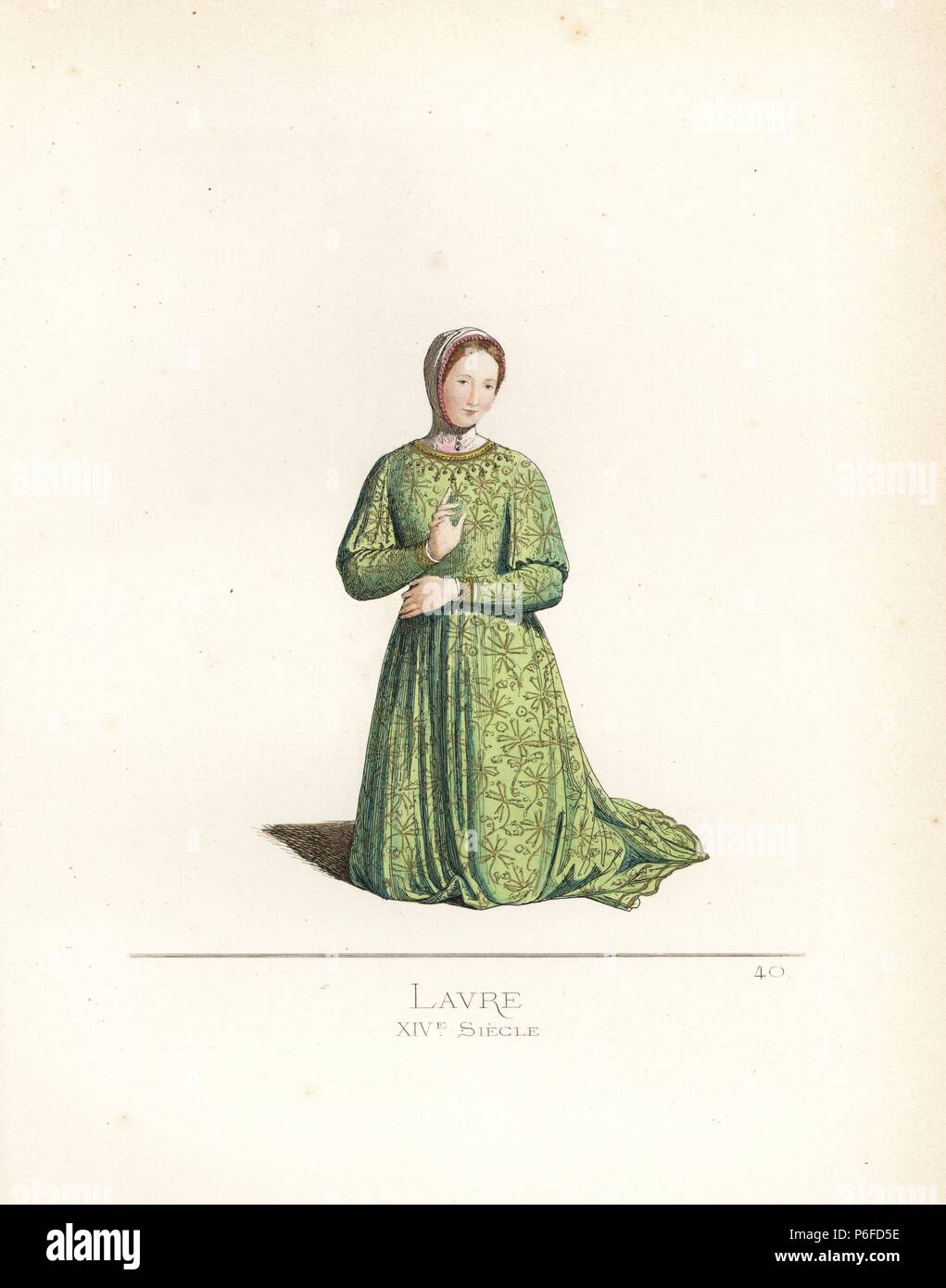 Di Petrarca Laura, da un ritratto di Simone Martini, XIV secolo ...