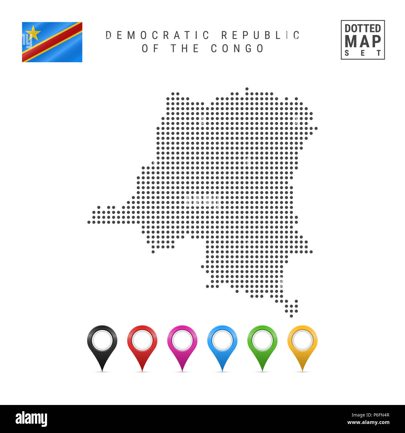 Punti mappa di pattern della Repubblica Democratica del Congo ...