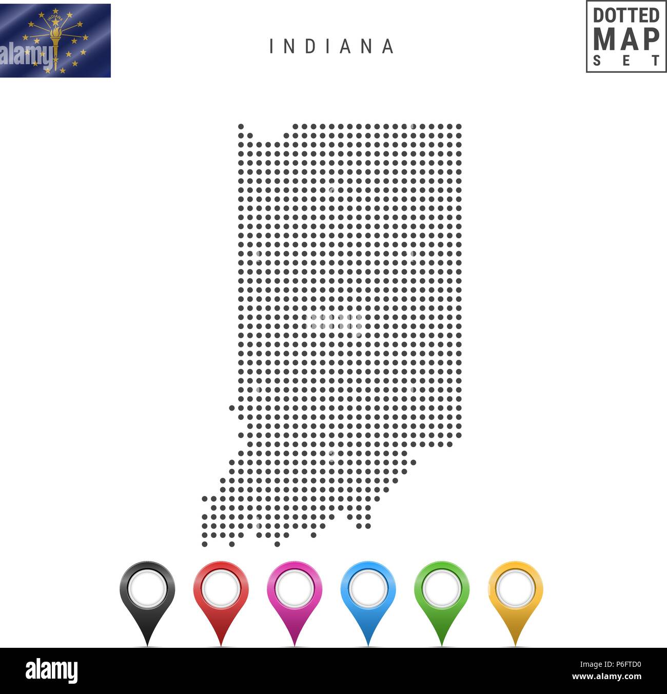 Political map of indiana immagini e fotografie stock ad alta ...