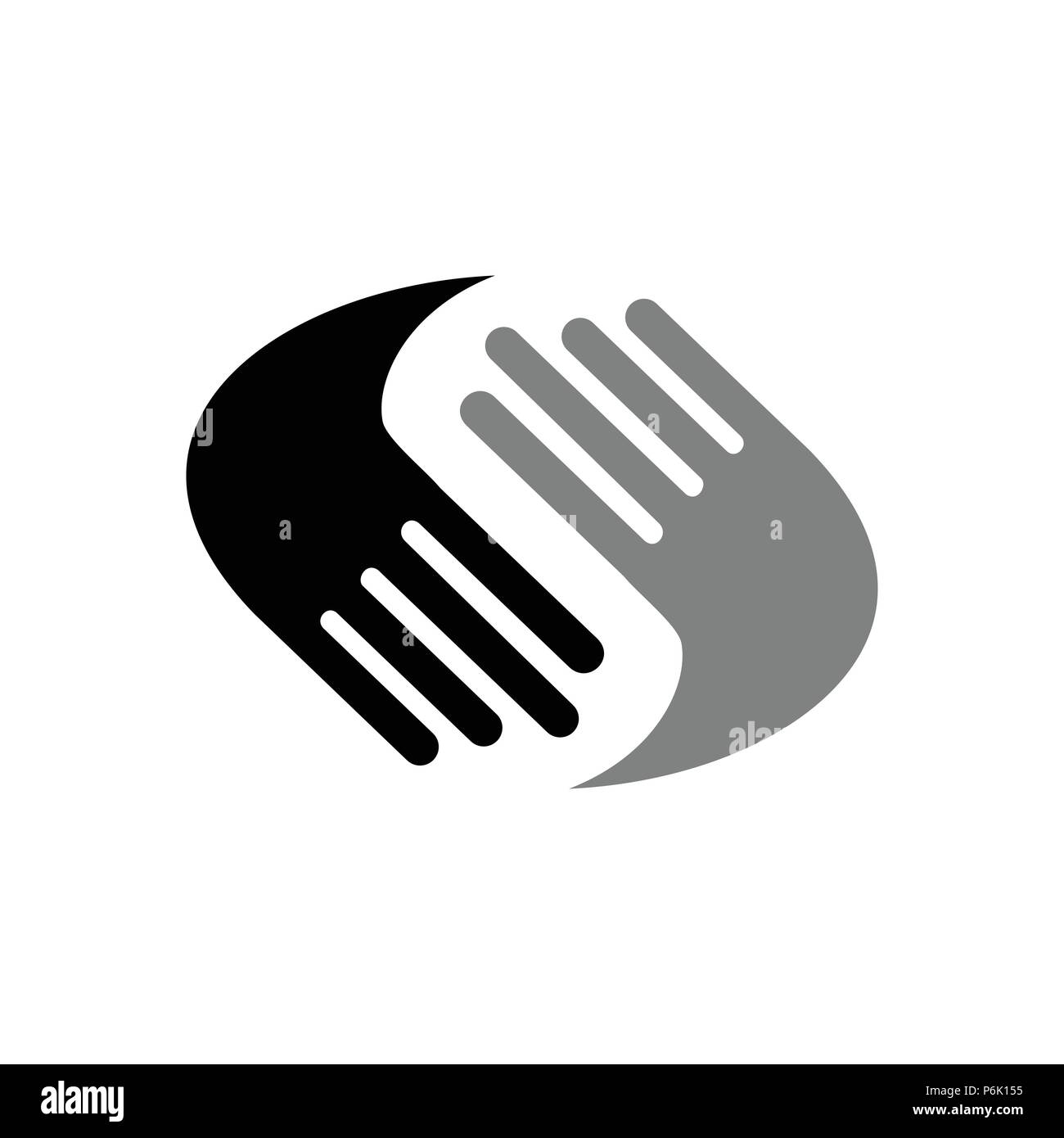 Logo Mani Che Aiutano Mani Che Aiutano Immagini Vettoriali Stock