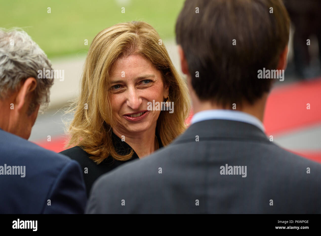 Riga, Lettonia. Il 3° luglio 2018. La sig.ra Laura Mattarella, durante ...