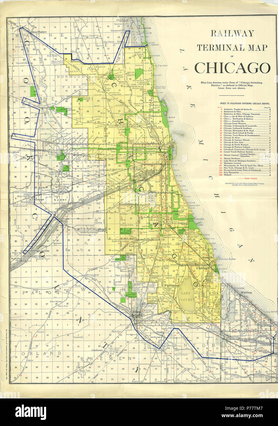 Mappa dei terminali ferroviari di chicago immagini e fotografie stock ...