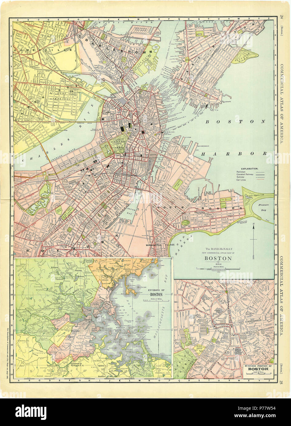 Mappa di boston dell'annata immagini e fotografie stock ad alta ...