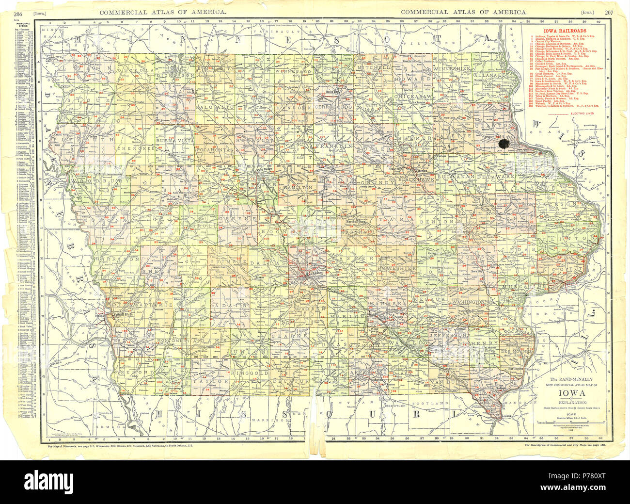 Iowa map immagini e fotografie stock ad alta risoluzione - Alamy