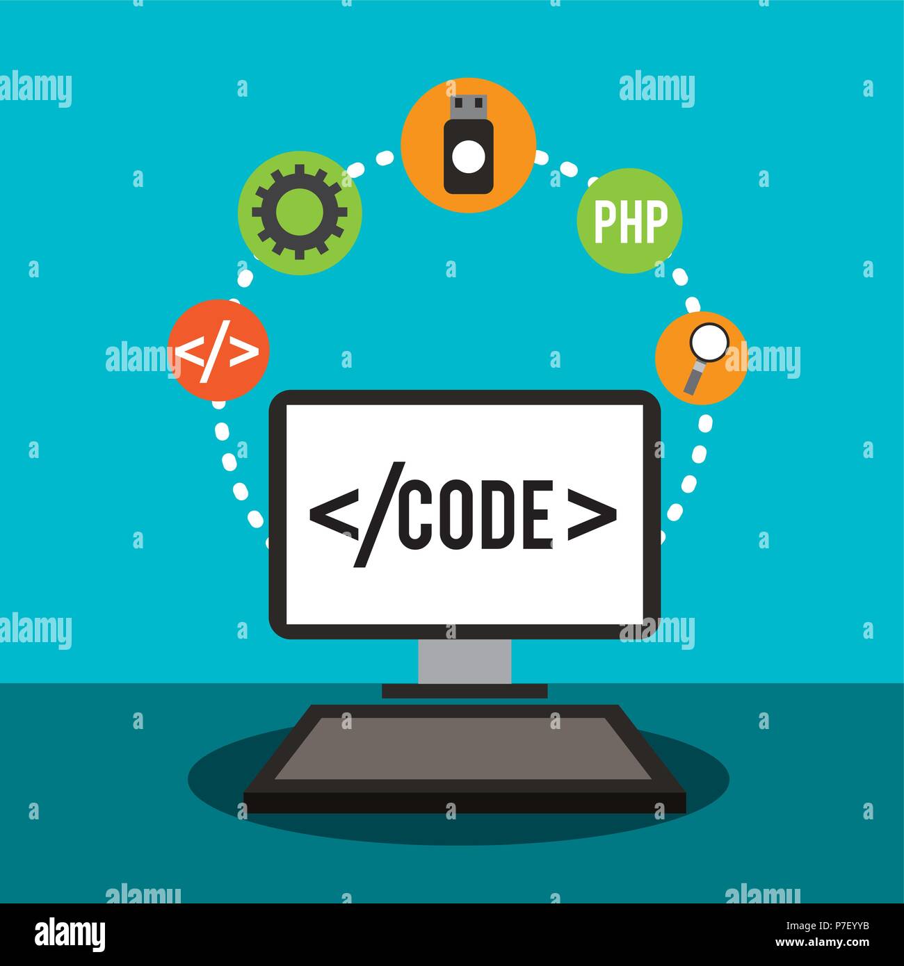 Software di codifica database codice vettoriale dati immagini e ...