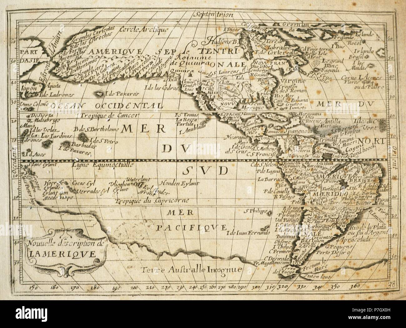 Mappa delle americhe antiche immagini e fotografie stock ad alta ...