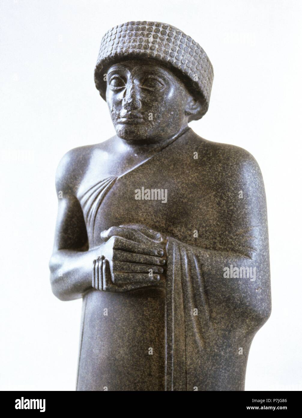 Gudea, principe di Lagash, pregando, ca. 2120 A.C. Diorite.Da Tello ...