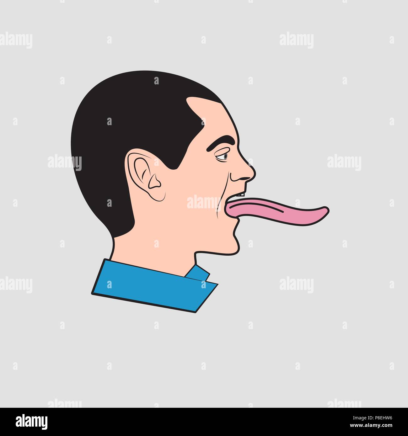 Lingua lunga Immagini Vettoriali Stock - Alamy