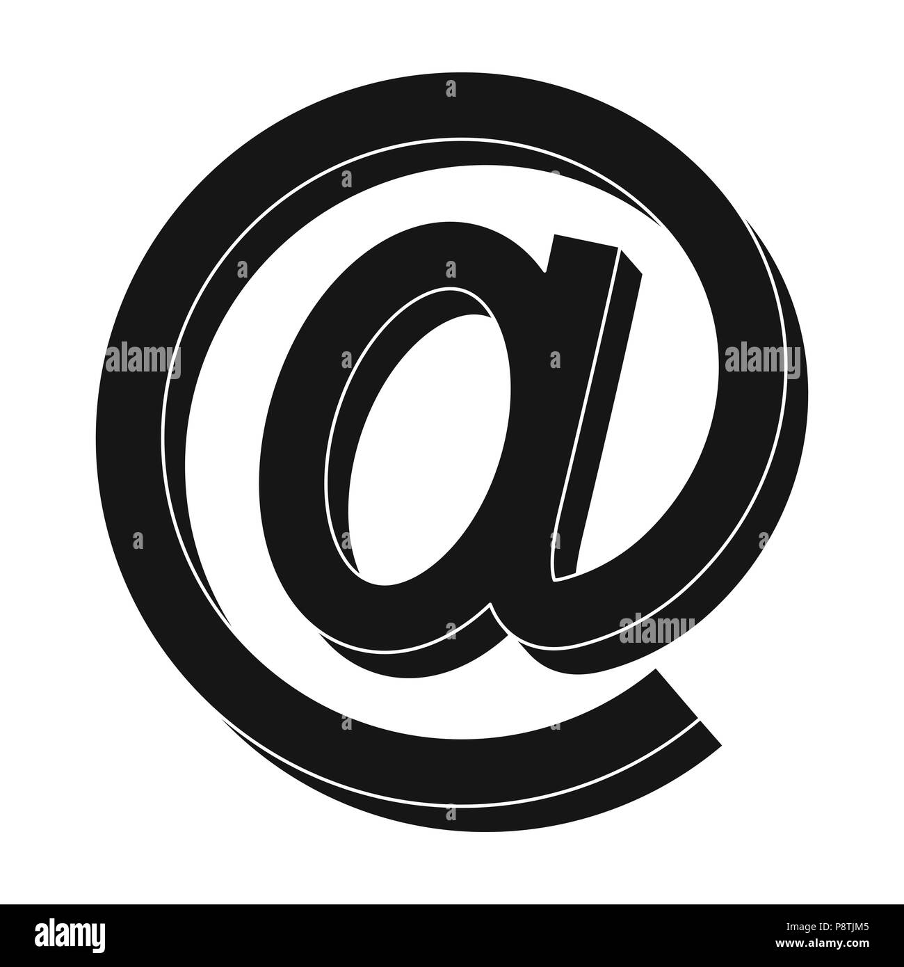 Simbolo di posta elettronica.Mail e portalettere unica icona in stile ...