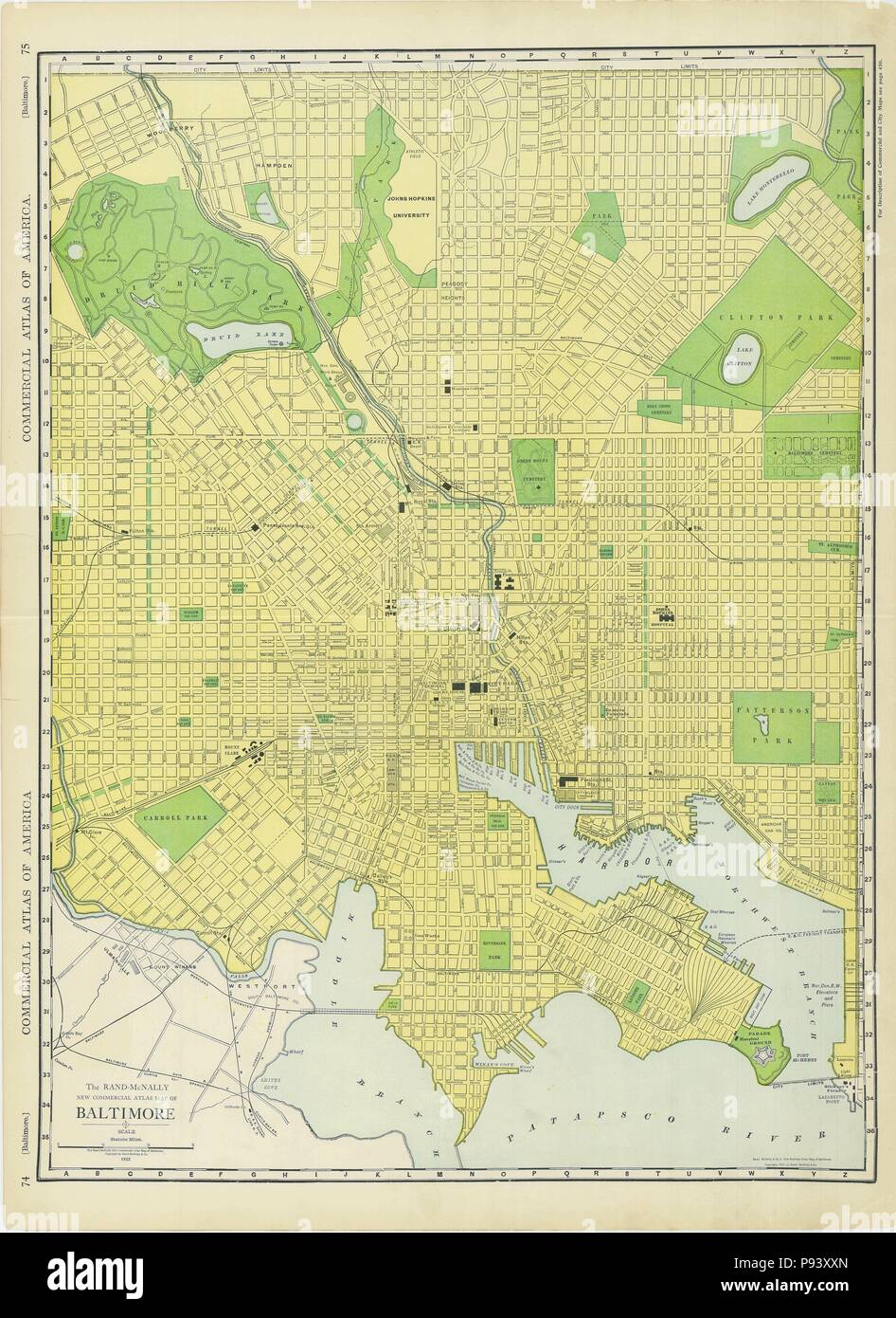 Vecchia mappa di baltimora immagini e fotografie stock ad alta ...