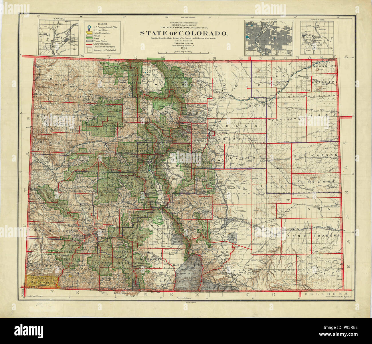 Mappa Del 1905 Immagini e Fotos Stock - Alamy