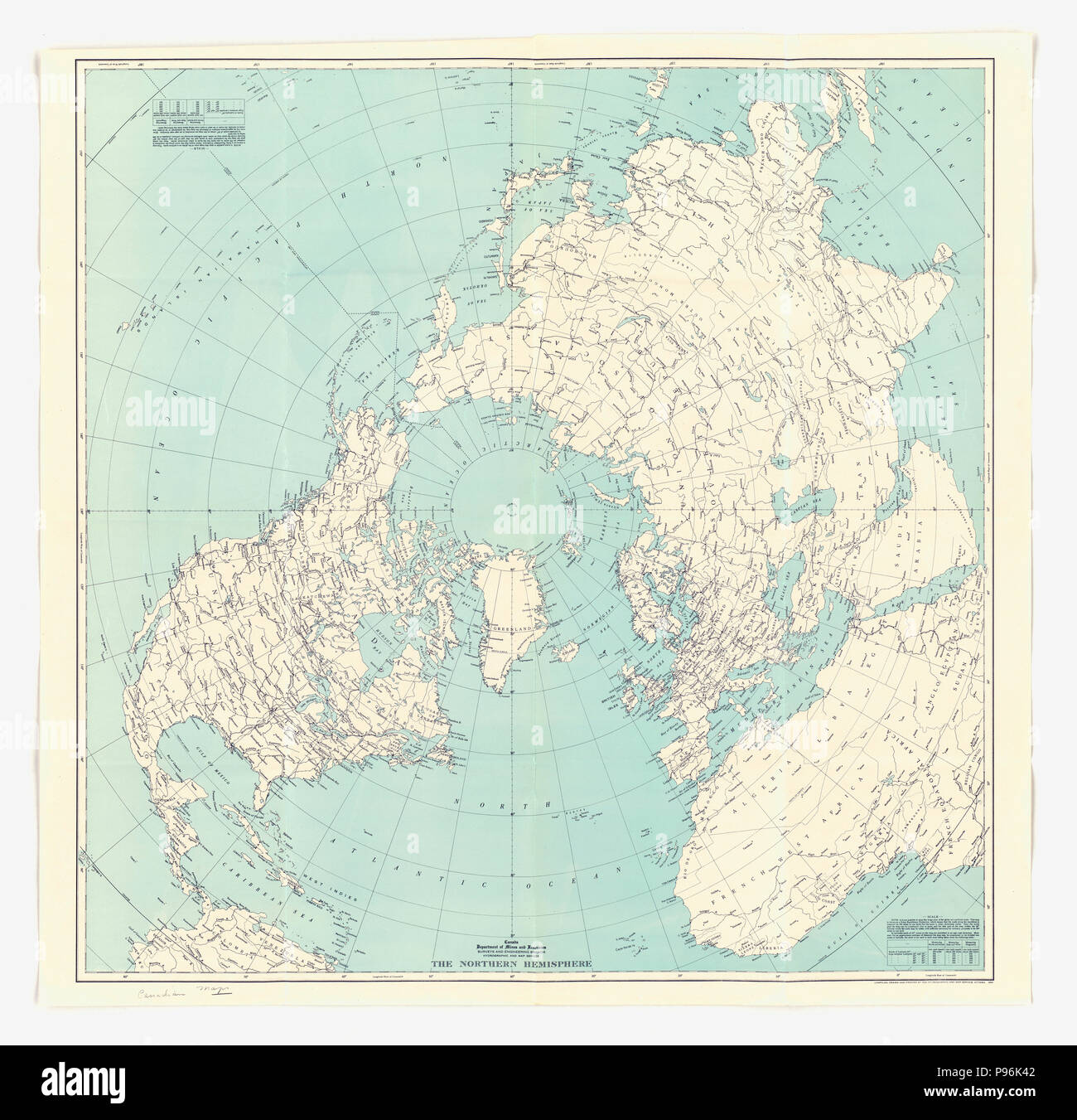 Mappa dell'emisfero settentrionale 1941 immagini e fotografie stock ad alta risoluzione - Alamy