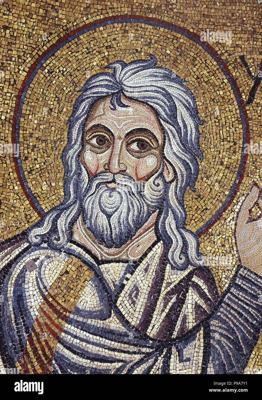 Il profeta Isaia (dettaglio dei mosaici interni nella Basilica di San ...