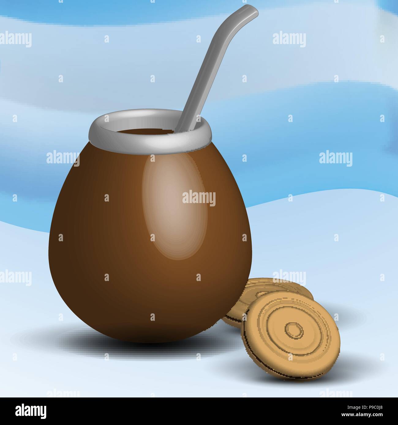 Yerba mate cup Immagini Vettoriali Stock - Alamy