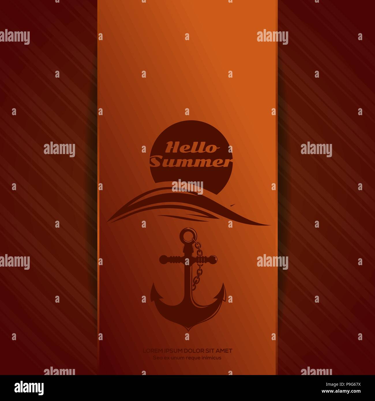 Logo onde mare stilizzata Immagini Vettoriali Stock - Alamy