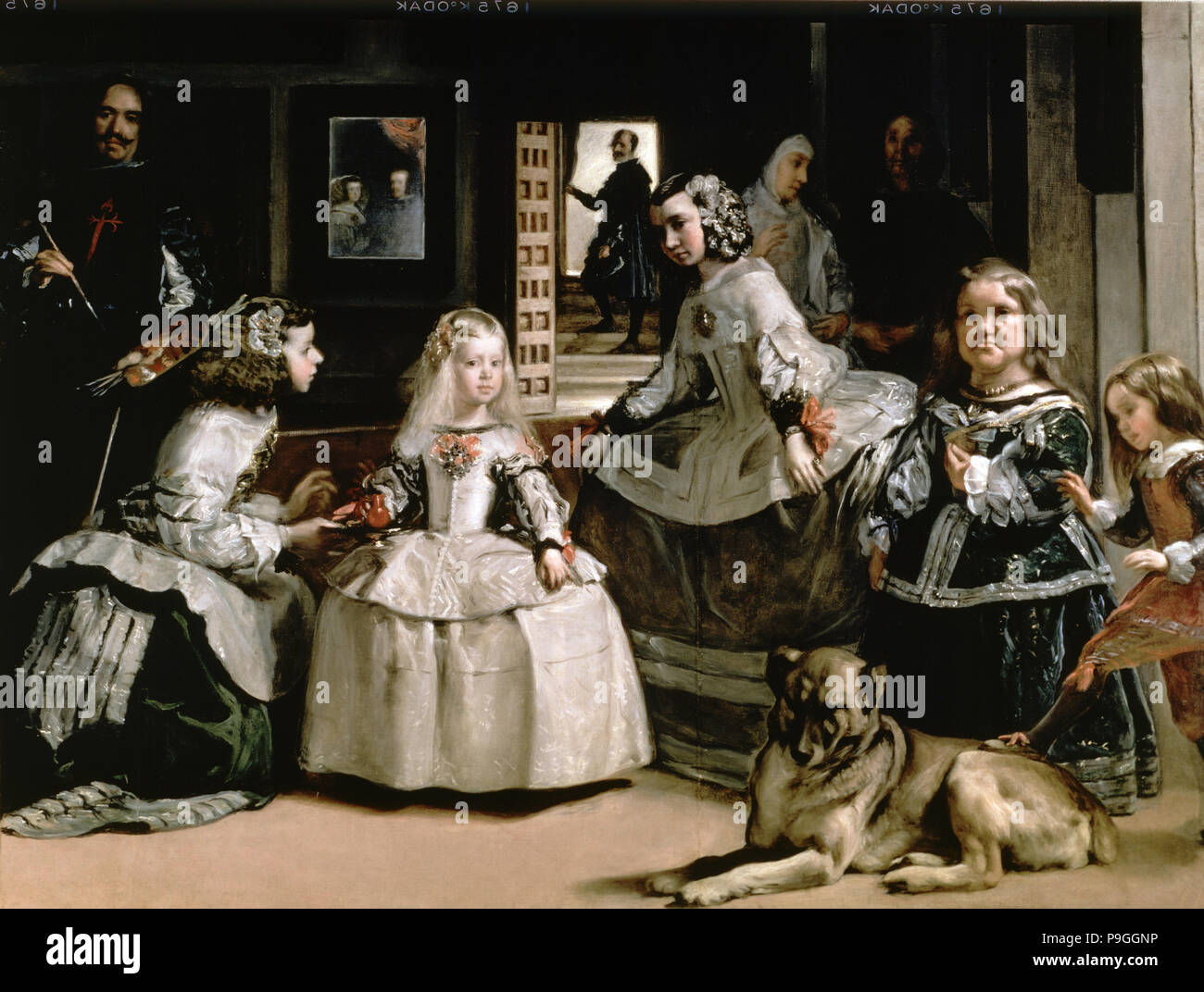 Las Meninas', famiglia di Filippo IV, dettaglio della pittura di Diego ...