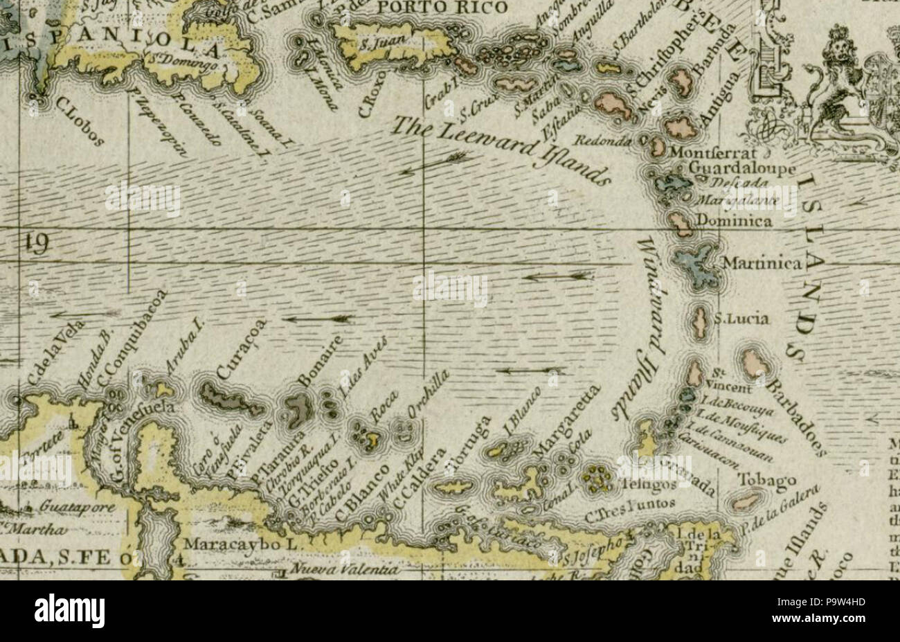 Mappa delle isole caraibiche 1600s immagini e fotografie stock ad alta ...