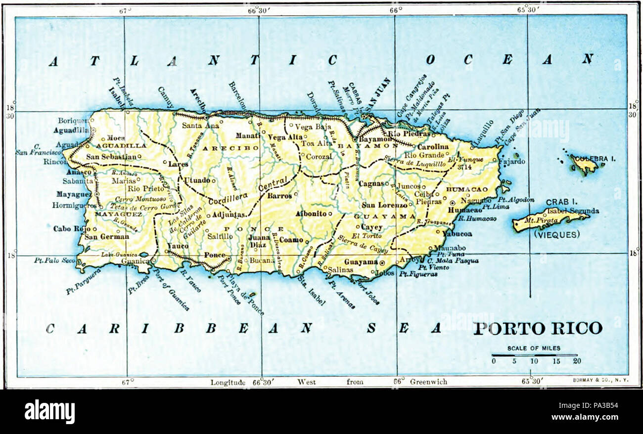 Portorico map immagini e fotografie stock ad alta risoluzione - Alamy