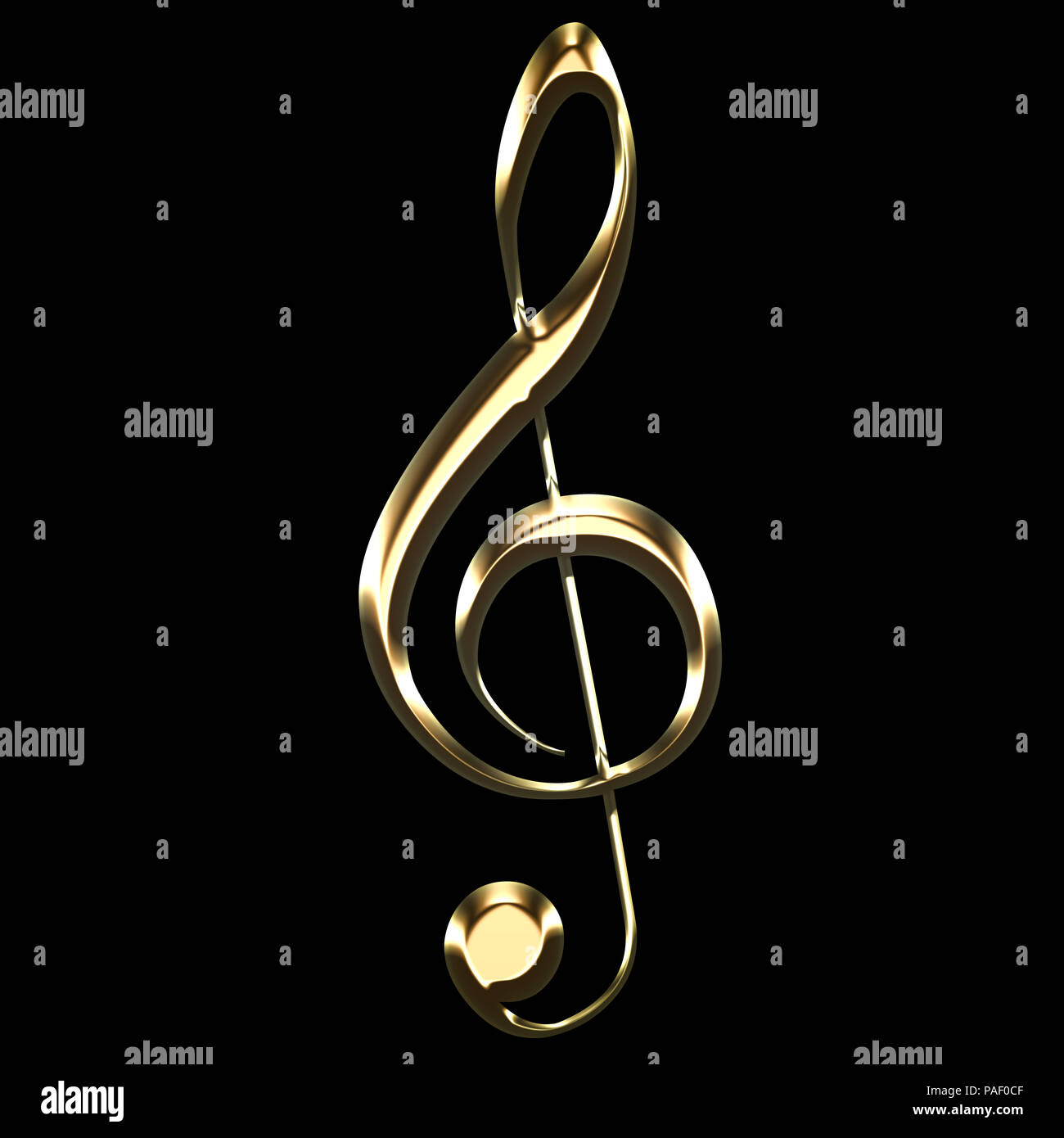 Golden chiave di violino segno su sfondo nero - chiave di sol - musica ...