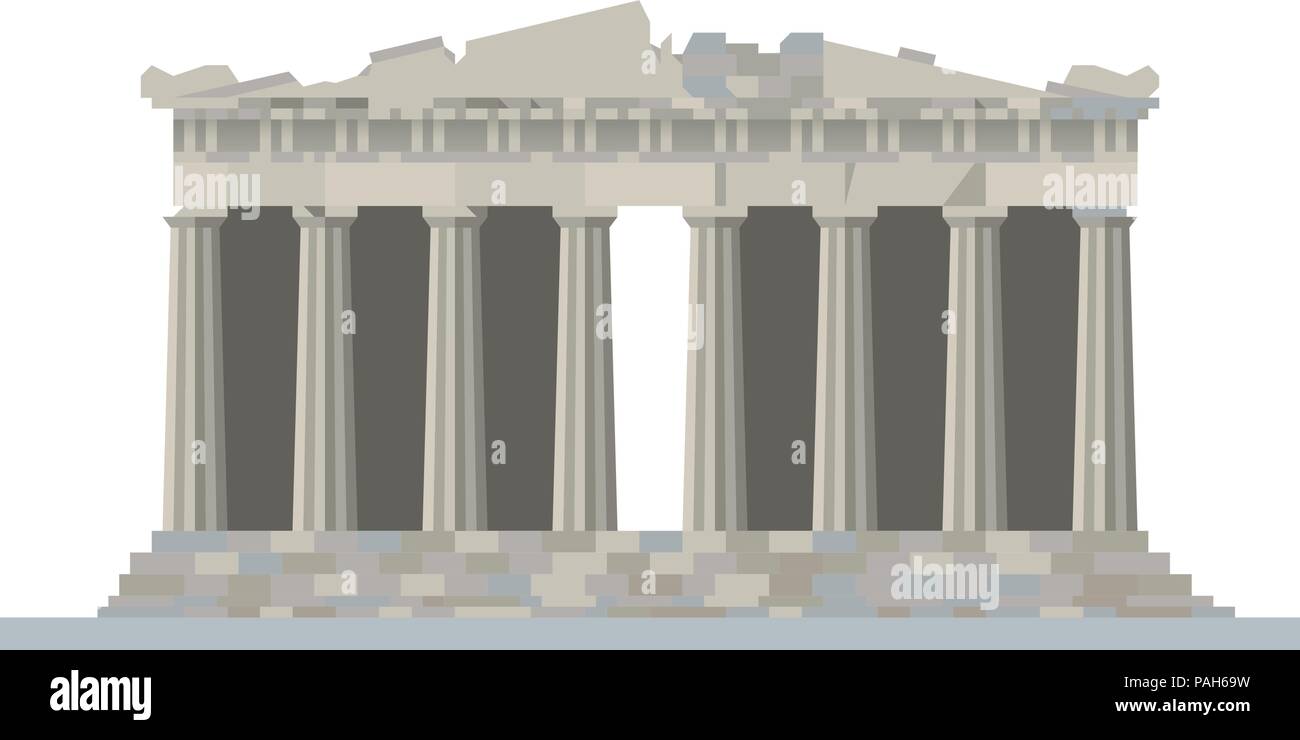 Colonne partenone acropoli grecia Immagini Vettoriali Stock - Alamy