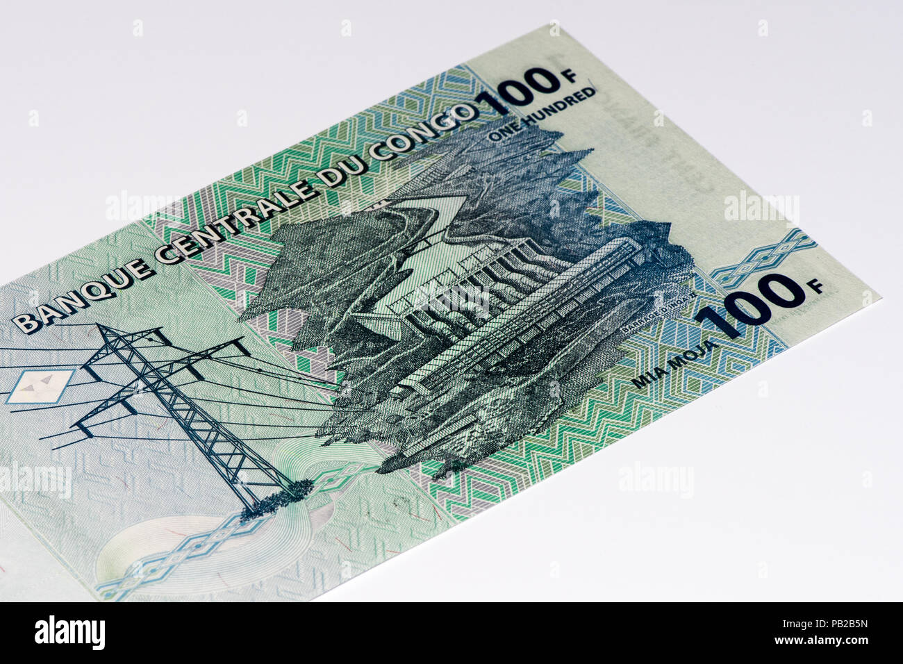 100 franchi congolesi nota banca del Congo. Franco Congoles è la moneta ...