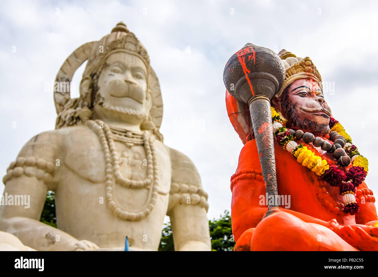Il dio Hindu Hanuman idolo, gigantesca statua del signore indiano ...