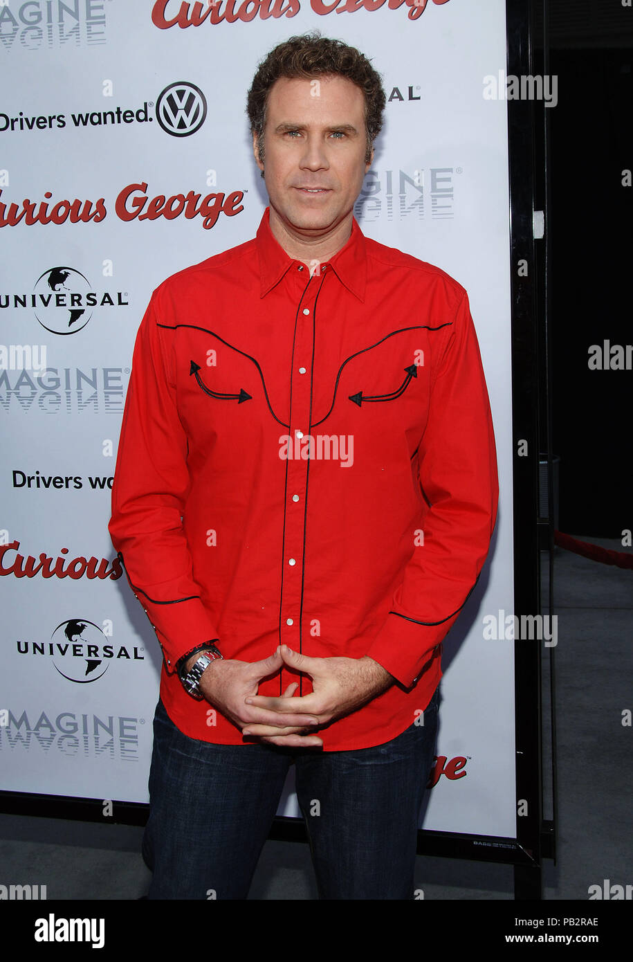 Will Ferrell arrivando al curioso GEORGE Premiere al Arclight Theatre ...