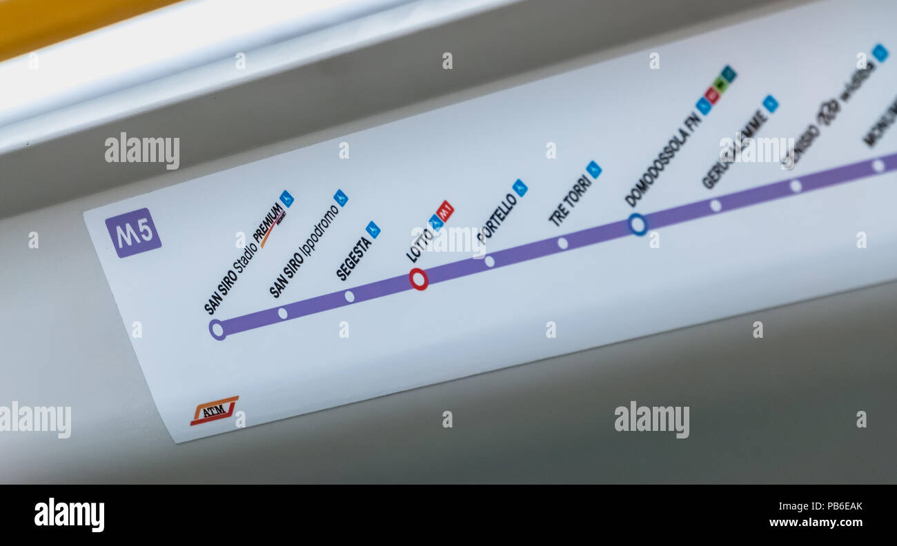 Milano mappa moderna immagini e fotografie stock ad alta risoluzione ...
